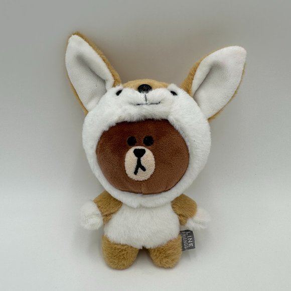 LINE FRIENDS | Toys | Line Friends 7 Brown Bear In Fox Costume Plush ...